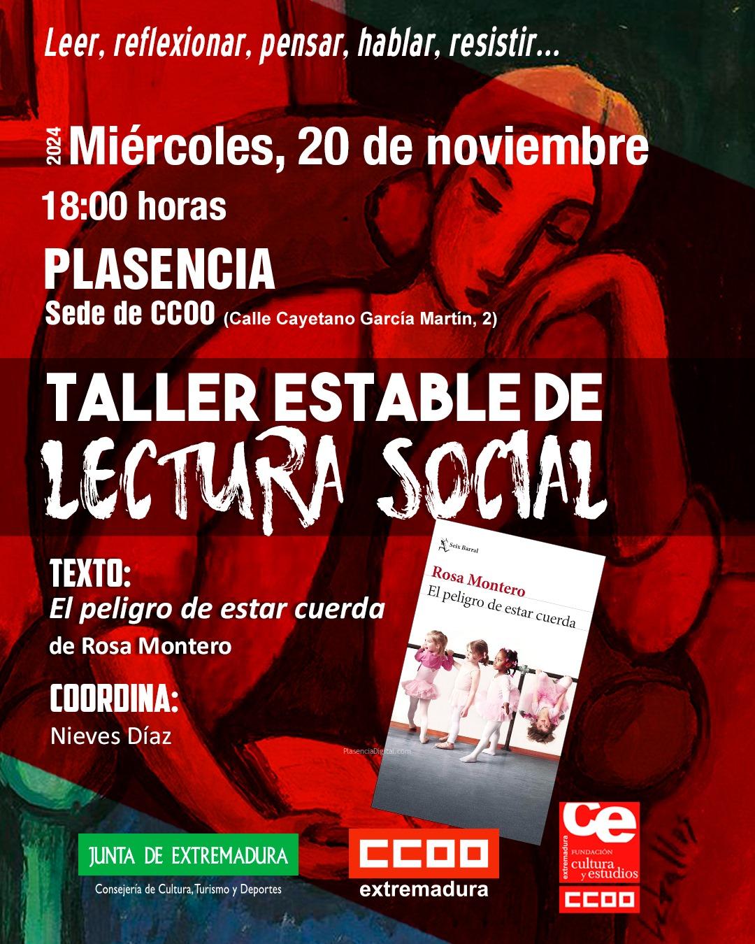 Taller estable de lectura social «El peligro de estar cuerda ...